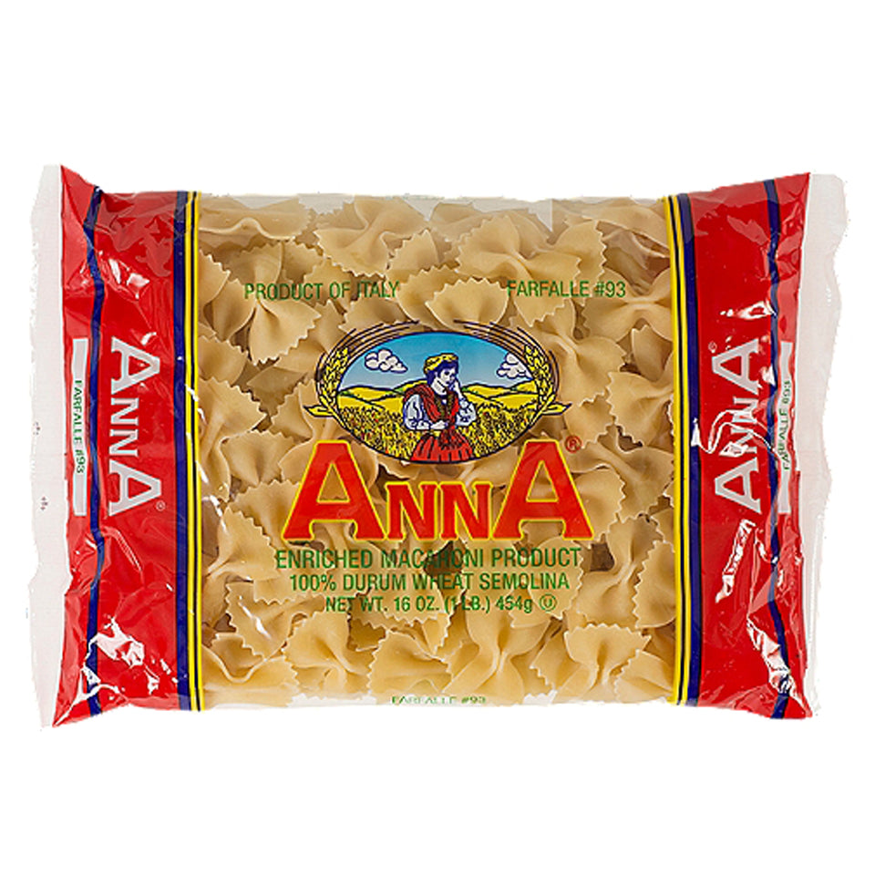 Anna Farfalle #93 Pasta - dry food – Sabor Latino Online